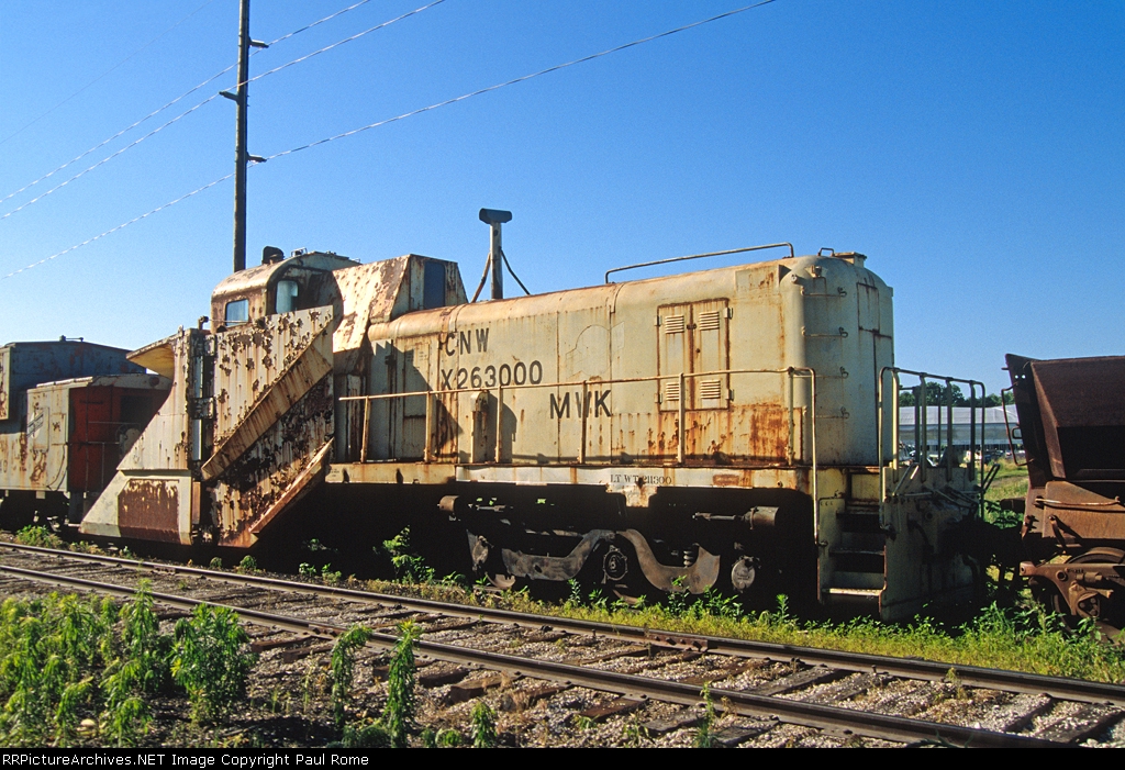 CNW X263000, wedge plow, ex CNW 1684, ALCO RSD5, at the BSRY